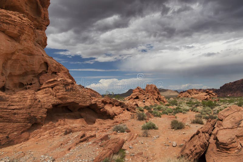 Valley of Fire Landscape in Moapa Valley Nevada Stock Image - Image of ...