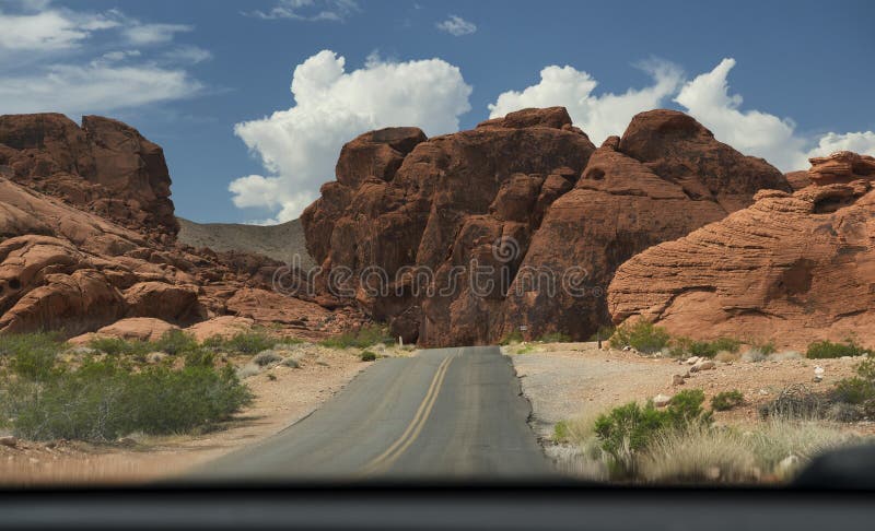 Valley of Fire Landscape and Road Moapa Valley Nevada Stock Image ...