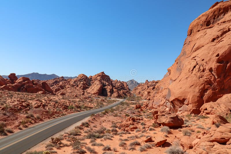 Valley of Fire - Panoramic View of Endless Winding Empty Mouse Tank ...