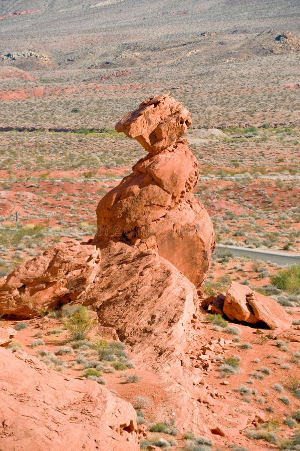 Valley of Fire Rock Formation Stock Image - Image of geologic, barren ...