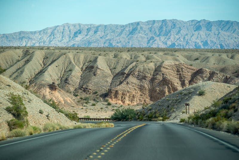 Valley of Fire Scenic Drive and Winding Roads in Nevada Stock Image ...