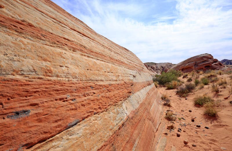 Cliff of Fire Wave stock photo. Image of fire, valley - 130230608