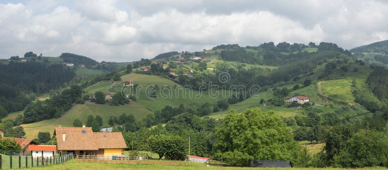 Valley at Garai stock image. Image of gerediaga, fences - 120533197
