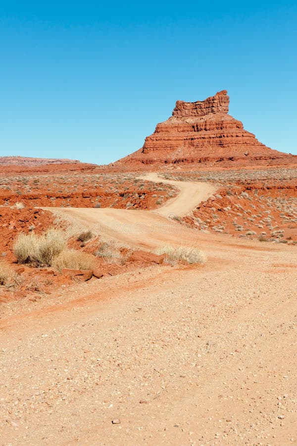 Dirt Road into Desert Landscape Stock Image - Image of wild, distance ...