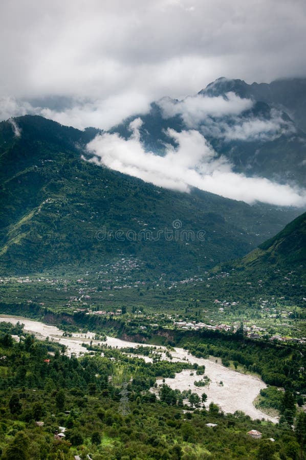 Valley between High Mountains Stock Image - Image of nature, grass ...