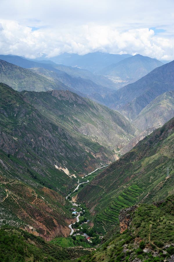 Valley landscape stock image. Image of chinese, cloudy - 27660623