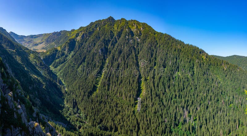Valley Leading To Balea Lake in Romania Stock Photo - Image of nature ...