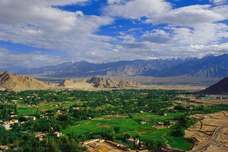 Indian Landscape Valley Leh Ladakh Jammu and Kashmir India Stock Photo ...
