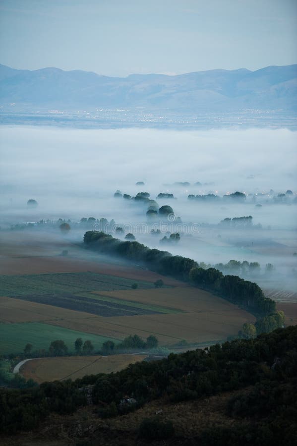Valley in the mist stock image. Image of misty, ecology - 33855709
