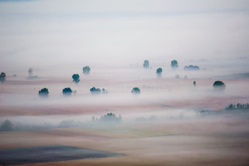 Valley in the mist stock photo. Image of magical, misty - 33855792