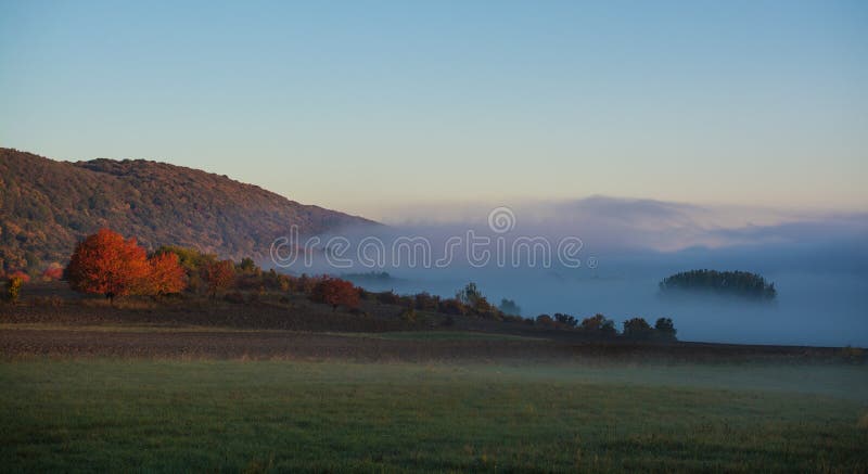Valley Mist stock image. Image of rural, mountain, view - 34739347