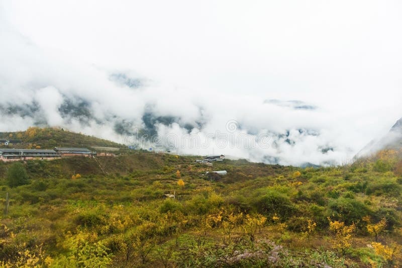 Valley in the mist stock photo. Image of autumn, mist - 43856458