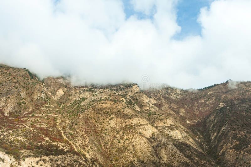 Valley in the mist stock image. Image of primitive, nature - 43859135