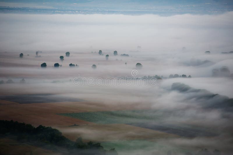 Valley in the mist stock photo. Image of magical, misty - 33855792