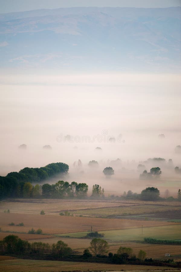 Valley in the mist stock photo. Image of forest, haze - 33855938