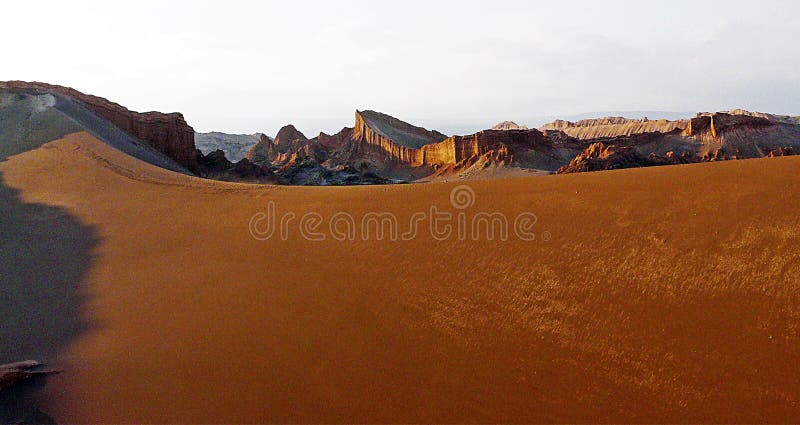 Valley of the Moon in the Atacama Desert, Chile Stock Photo - Image of ...