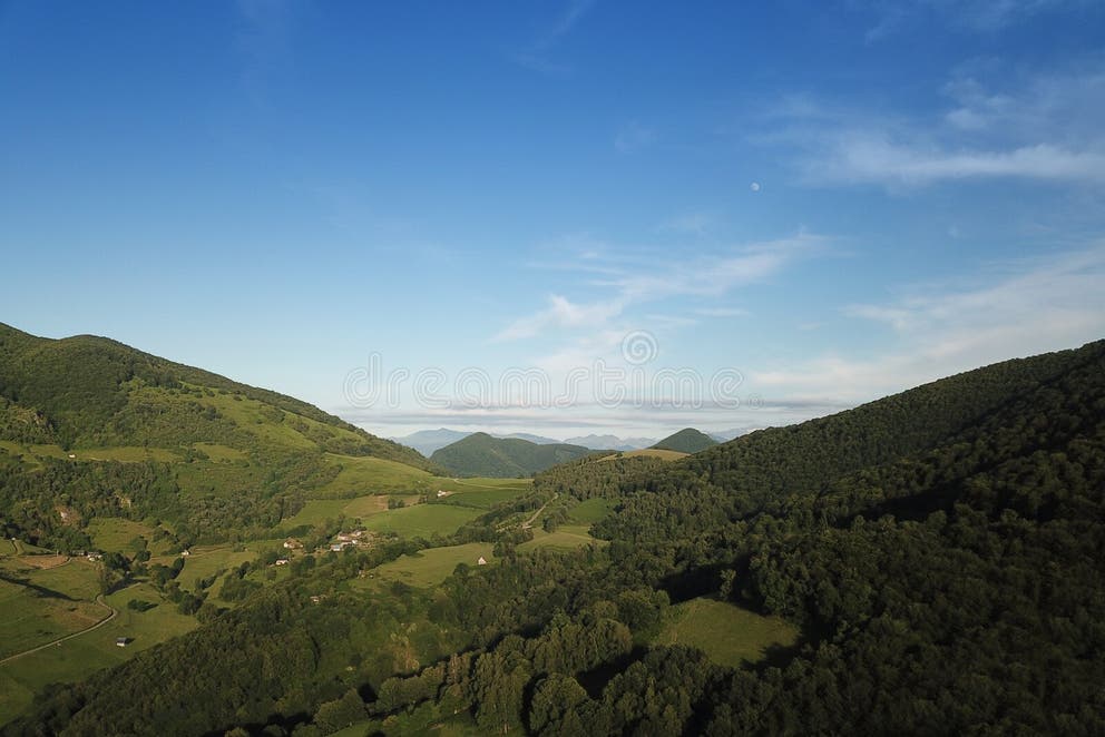 Valley between Mountains in the Pyrenees in Summer Stock Image - Image ...