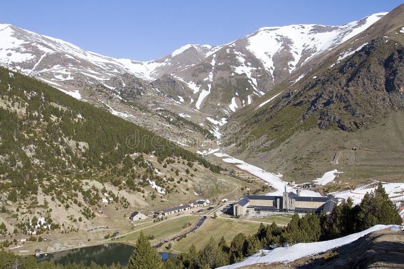 Valley of Nuria, Spain stock photo. Image of resort, pyrenees - 30541604