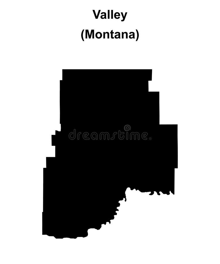 Valley outline map stock vector. Illustration of boundaries - 361722702