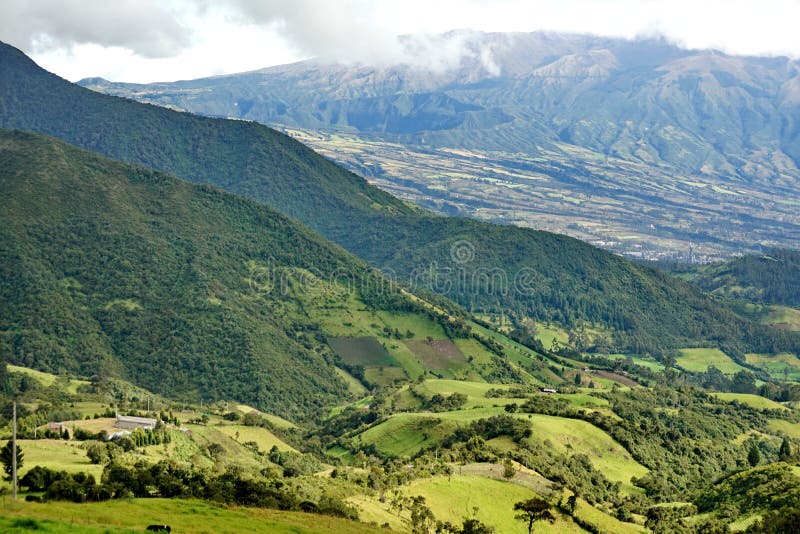 Valley with a Patchwork of Farm Fields Stock Image - Image of road ...