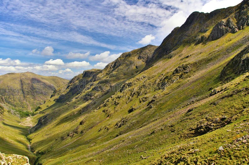 Valley and Ridge with Steep Slopes Stock Image - Image of rough, gorge ...
