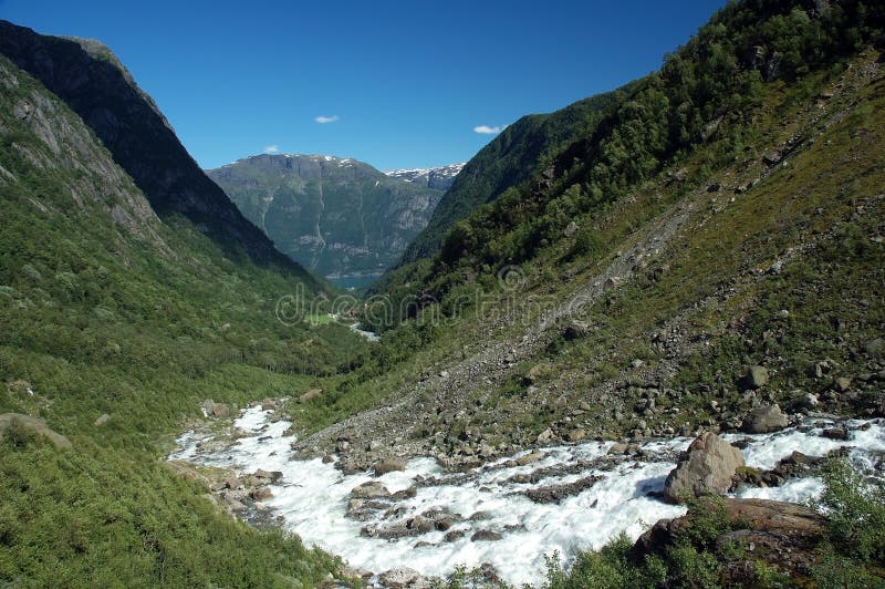 Valley with a river stock photo. Image of norway, valley - 1097968