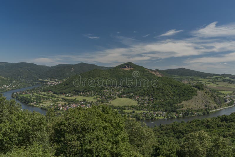 Valley of River Labe in North Bohemia Stock Image - Image of nature ...