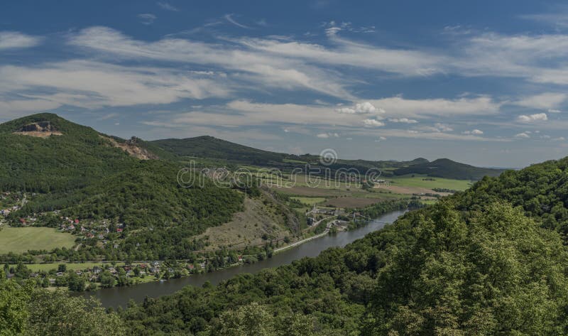 Valley of River Labe in North Bohemia Stock Photo - Image of bohemia ...