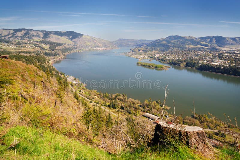 Valley and River View from a View Point Stock Image - Image of majestic ...