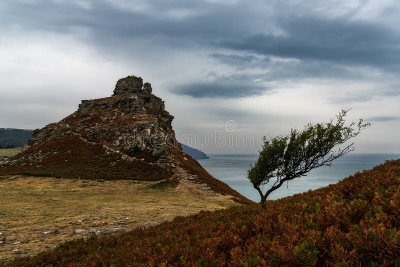 Valley of the Rocks Landscape in Exmoor in North Devon with an ...