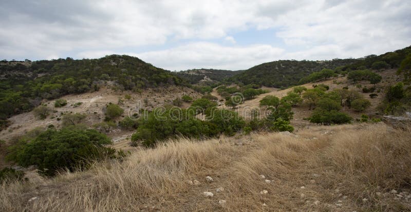 Valley in a Rugged Region of Texas Hill Country Stock Photo - Image of ...