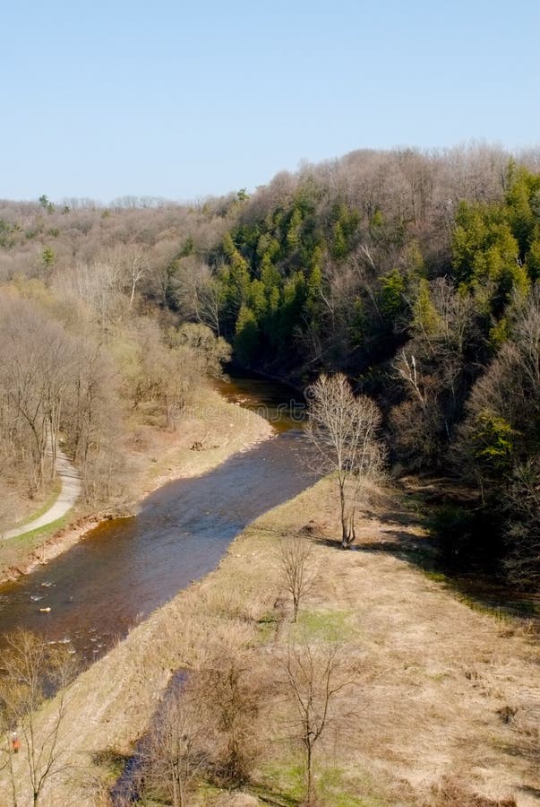 Valley And Shallow Water Spills Of Jazator River Zhasater , On The Road ...