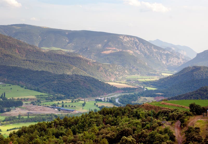 Valley in Spanish Pyrenees stock image. Image of catalonia - 21948743