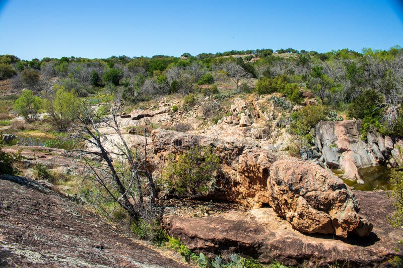 Valley Spring Gneiss Rocks at Inks Lake State Park Texas Stock Image ...