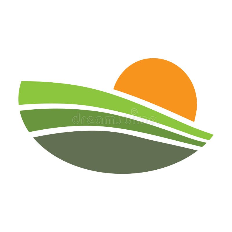 Valley and sun stock vector. Illustration of garden - 134470160