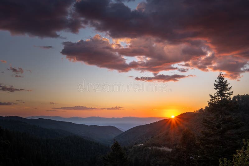 Valley Sunset stock image. Image of tree, forest, mexico - 337864741