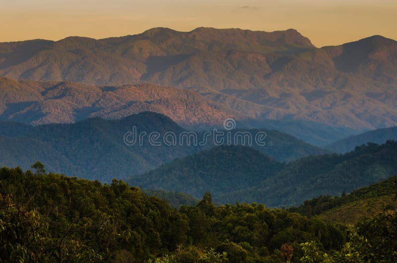 Valley with sunset light stock image. Image of landscape - 28209919