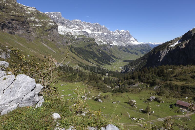 Valley in the Swiss alps stock image. Image of fall, high - 27514881