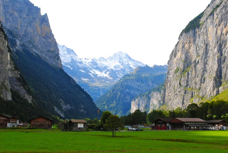 A Valley in Switzerland stock photo. Image of switzerland - 26055046