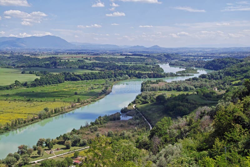 Valley of the Tiber river stock image. Image of plant - 209214615