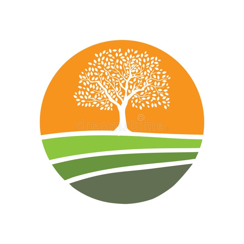 Valley tree stock vector. Illustration of background - 134469948