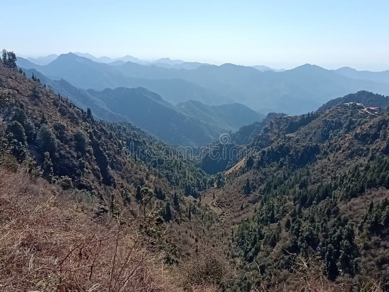 Valley view in Dhanaulti stock image. Image of hill - 174228203