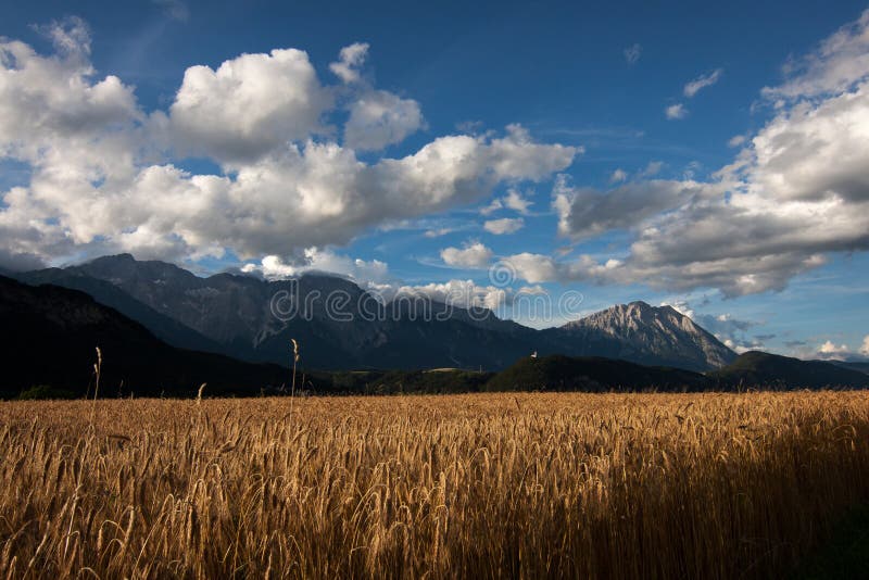 Valley view stock image. Image of view, mountains, fields - 55805781
