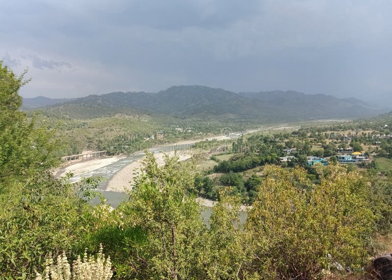 Valley View from Top of the Mountain in Kashmir Stock Image - Image of ...