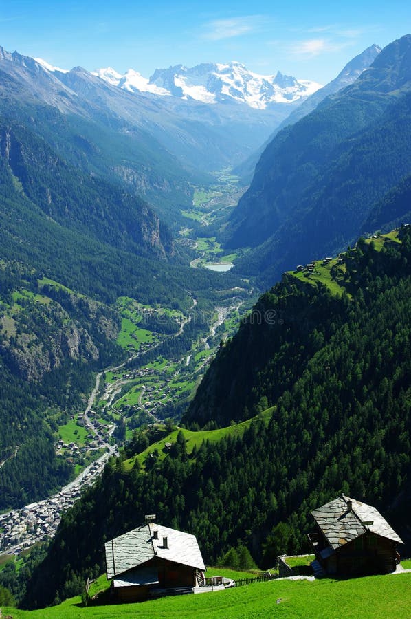 The Zermatt Valley In Switzerland Stock Photo - Image of rocks, nature ...