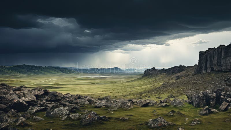 Valleys Tectonic Plateau Landscape Stock Illustration - Illustration of ...