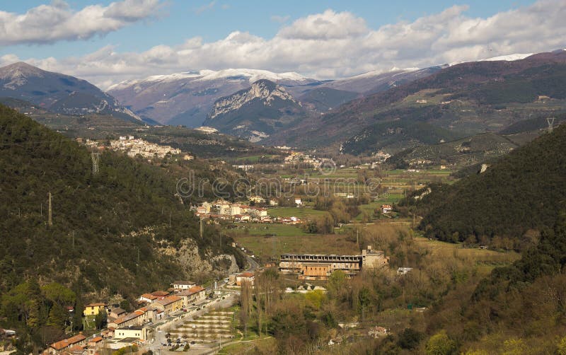 Valnerina stock image. Image of clouds, wintry, postcard - 67735207