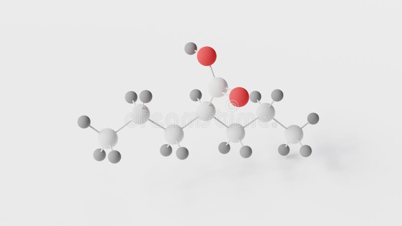 Valproate Molecule 3d, Molecular Structure, Ball and Stick Model ...
