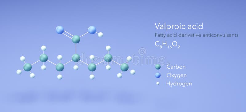 Valproic Acid Molecule, Molecular Structures, Valproate, 3d Model ...