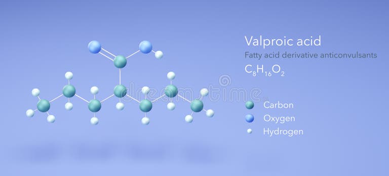 Valproic Acid Molecule, Molecular Structures, Valproate, 3d Model ...
